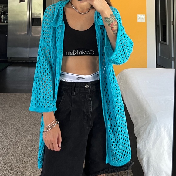 Na-Kd | Tops | Nakd Crochet Over Shirt | Poshmark